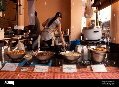 Oriental Food Stall Greenwich Market Greenwich South London UK Stock Photo Alamy