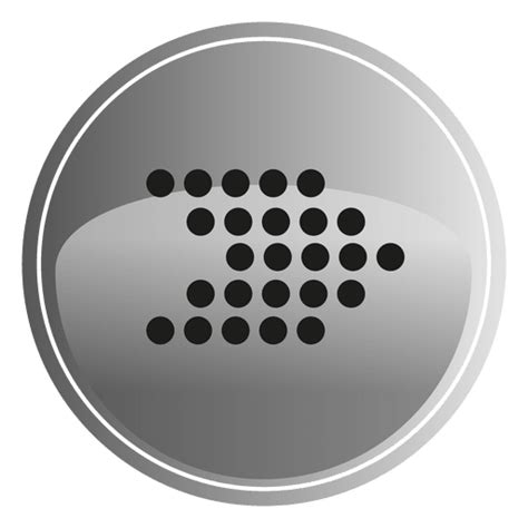 Pixilated Arrow Round Button PNG SVG Design For T Shirts