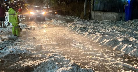 Lluvias Dejan Calles De Oaxaca Repletas De Hielo Mcv Noticias