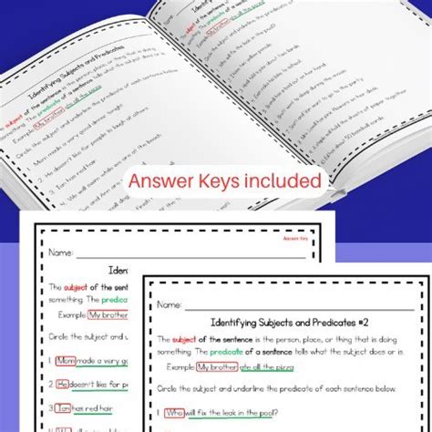 Identify Simple Subject And Predicate In Sentences My Teaching Library
