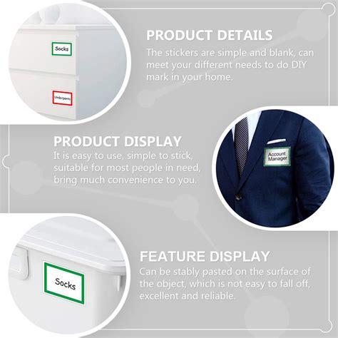 컬러 라벨 스티커 코스튬 접착 노트 Diy 이름표 빈 데칼 구리판 다채로운 마크 라벨 사무실 파일링 제품