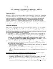 Assignment 2 1 Docx CE 101 Lab Assignment 2 Communication