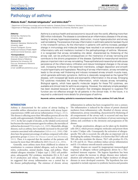 Pdf Pathology Of Asthma