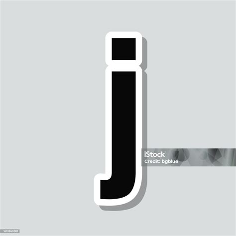 편지 J 회색 배경에 아이콘 스티커 3차원 형태에 대한 스톡 벡터 아트 및 기타 이미지 3차원 형태 개념 검은색 Istock