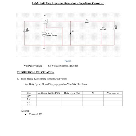 Solved Lab Switching Regulator Simulation Step Down Chegg