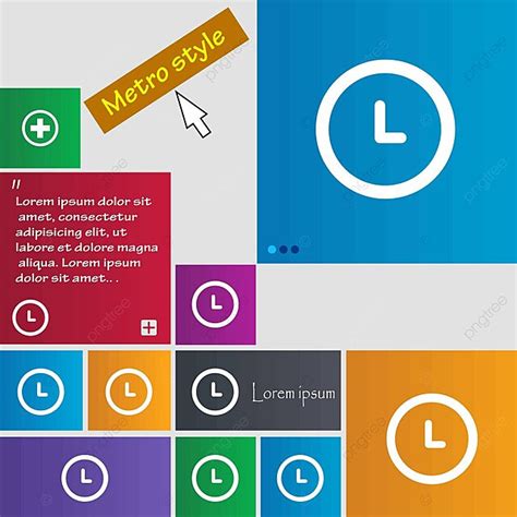 Modern Website Buttons With Cursor Pointer Featuring Clock Icon Symbol