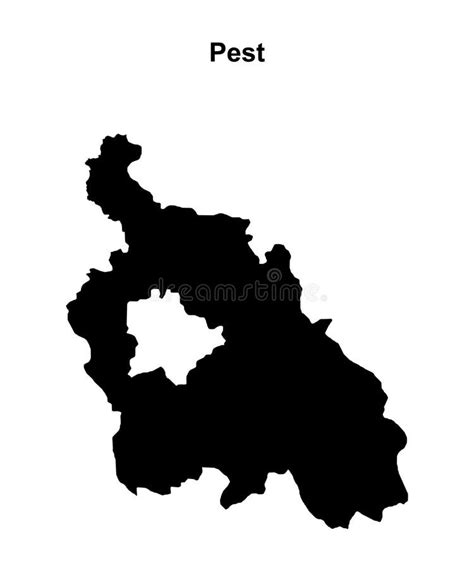 Pest Outline Map Stock Vector Illustration Of Magyar 360431712
