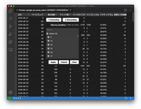 【vs Code】おすすめcsv拡張機能 “excel Viewer” マスクロドットコム