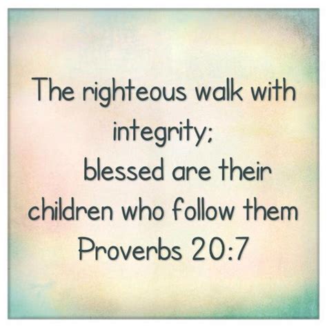 Verse Of The Day Proverbs 20 7 KJV Highland Park Baptist Church