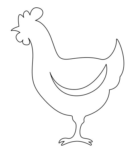 10 Best Chicken Stencils Free Printable Pdf For Free At Printablee In