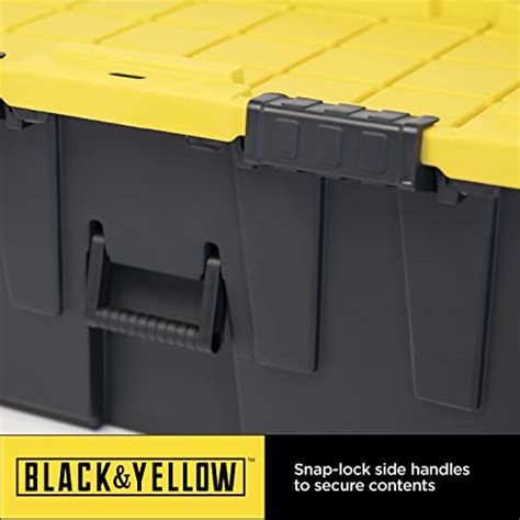Cx Black And Yellow Tough Box Footlocker 20 Gallon With Wheels Indoor