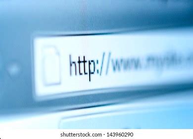 Closeup Computer Screen Address Bar Web Stock Photo 128810011