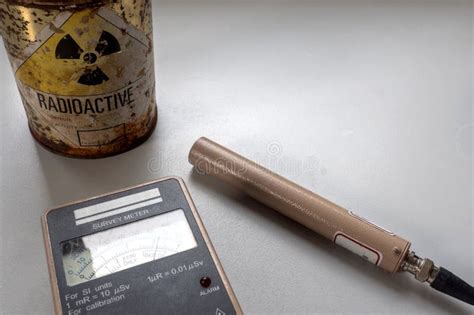 Radiation Measurement With Radiation Survey Meter Stock Image Image Of Technology Geiger