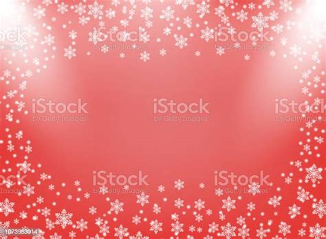 프레임 벡터 크리스마스 그리고 새 해입니다 레드는 텍스트 위한 공간을 가진 하얀 눈송이와 배경 고립 인사말 카드 배너입니다 12월에 대한 스톡 벡터 아트 및 기타 이미지