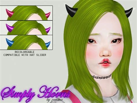 Simply Horns Acc By Zauma Sims 3 Downloads Cc Caboodle Check More At