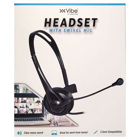 Vibe Headset With Swivel Mic Sunnybrook T Shop