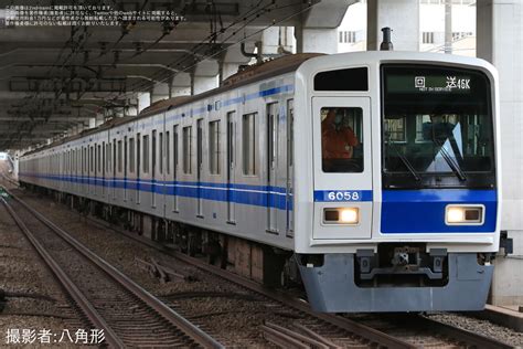 2nd Train 【西武】6000系6158f東急新横浜線で試運転の写真 Topicphotoid70543