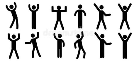 Diverses Poses Dun Homme Debout Figurine Humaine Illustration De