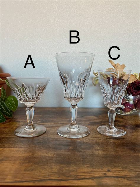 Vintage Baccarat Crystal Glasses Crystal Stemware Carcassonne Fine