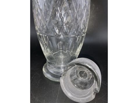 Vintage Cambridge Glass Patterned Cocktail Shaker