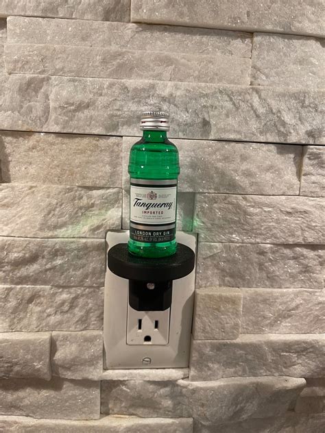 Mini 50 Ml Tanqueray Gin Liquor Bottle Night Light Led With Black Base Etsy