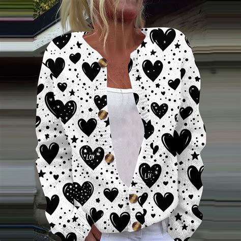 Xyxonk Knit Valentines Day Cardigan Sweaters For Women Plus Size Open