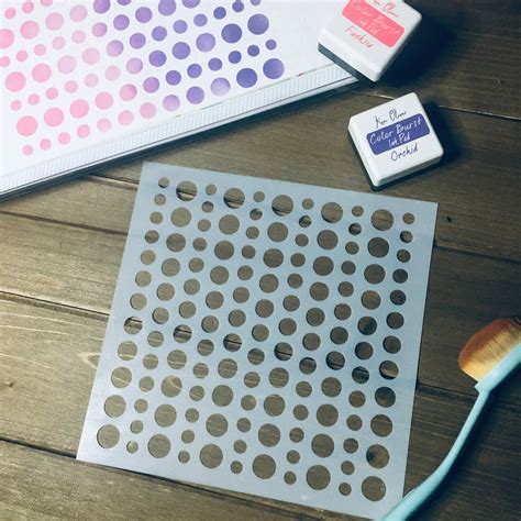Alternating Gradient Dots Stencil Inking Cover Plannerbullet Journal