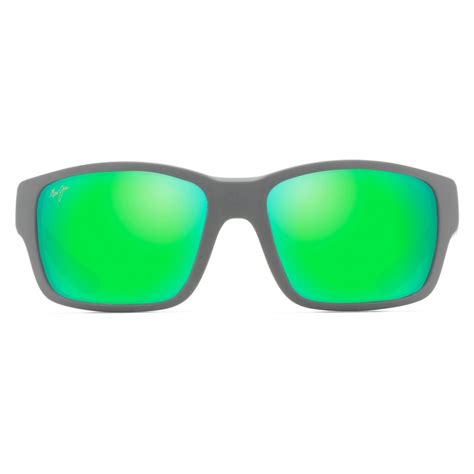 Maui Jim Mangroves Grey Mauigreen Polarized Wrap Sunglasses