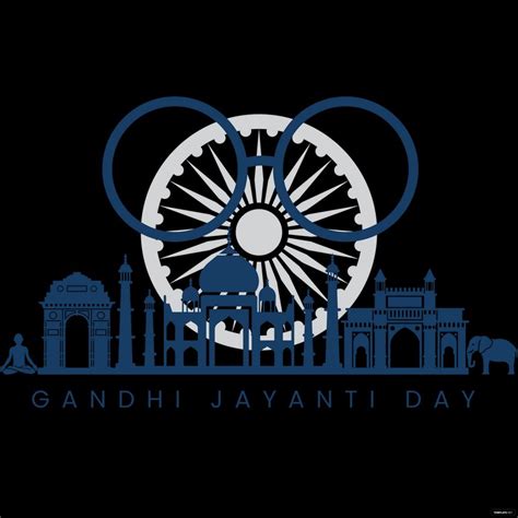 Gandhi Jayanti Day Vector In Illustrator Svg Psd Png  Eps