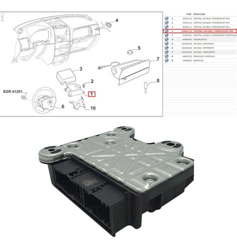 Modulo Central Air Bag Trw Strada Frete grátis