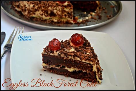 Eggless Black Forest Cake Subbus Kitchen