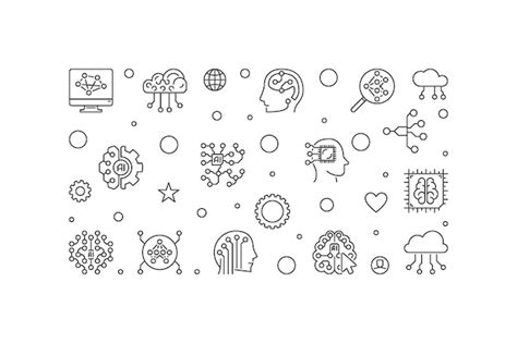 Premium Vector Cyber Brain And Artificial Intelligence Line