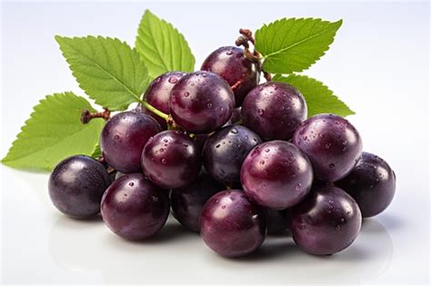 Premium Ai Image Acai Berry Isolated On A White Background