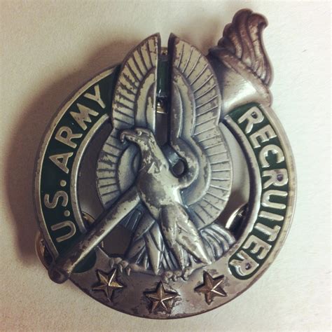 Vintage Army Recruiter Badge Badge Vintage Army Life