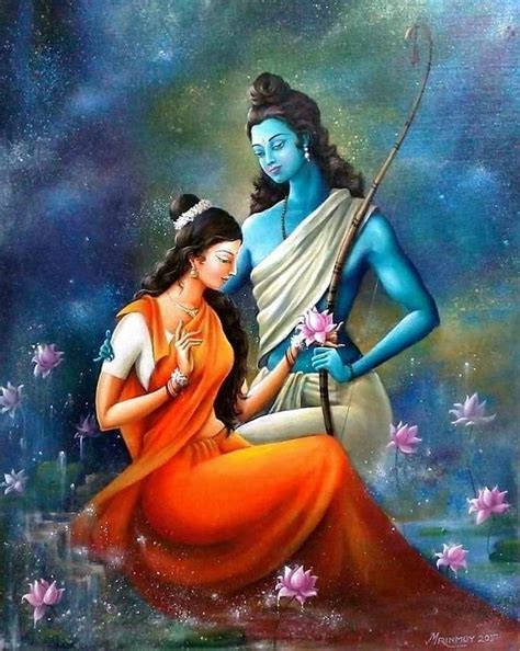 Ram Sita 1 Painting By Vishal Gurjar Fine Art America