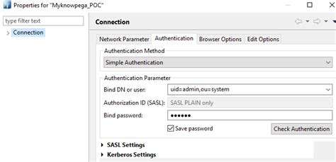 configure ldap authentication service in pega myknowtech