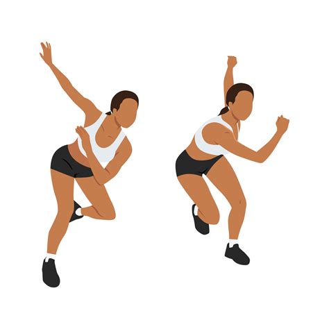 Woman Doing Side Or Lateral Shuffles Or Hops Skaters Exercise 26751831