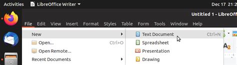 LibreOffice Writer Create Save And Open Document