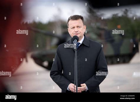Polish Defense Minister Mariusz Blaszczak During The Ceremony Of