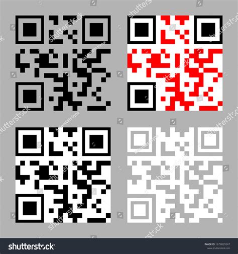 Qr Code Icon Set Qrcode Symbols Stock Vector Royalty Free 1679829247