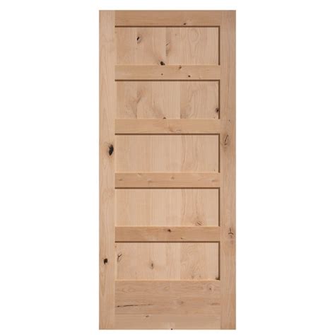 Masonite 36 In X 84 In Natural Unfinished Knotty Alder Wood Single