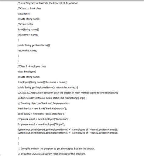 Solved Java Program To Illustrate The Concept Of Chegg