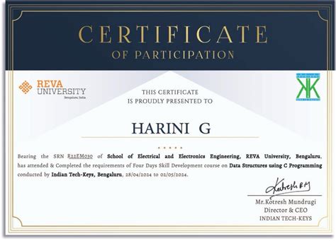 Cprogramming Datastructures Skilldevelopment Revauniversity Harini G