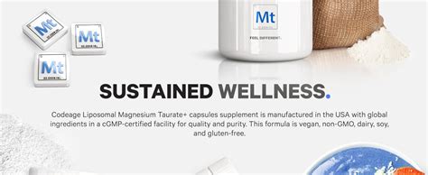 Amazon Codeage Liposomal Magnesium Taurate Supplement Magnesium Taurate Vitamin B6 As