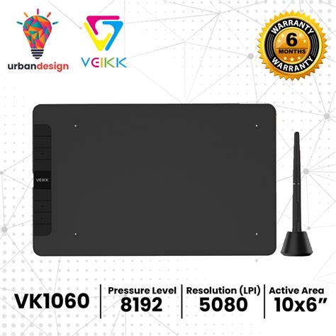 Jual Drawing Tablet VEIKK VK1060 Digital Graphic Pen Tablet OSU Alt