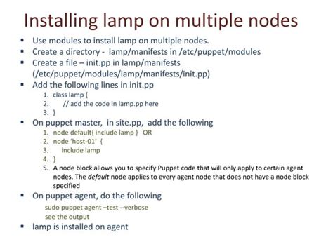 Installaling Puppet Master And Agent Ppt