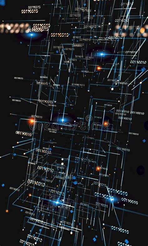 Binary Code Concept Pattern And Big Data Structure Stock Illustration