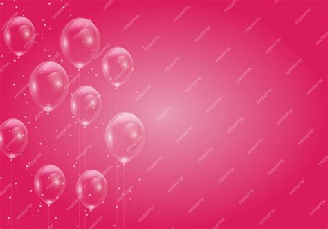 Premium Vector Pink Balloons Background Vector