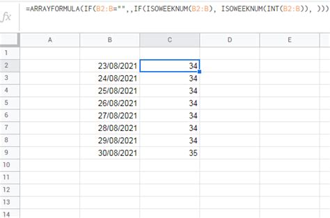 Arrays Possible To To Autofill Column With Formulas With Isoweeknum