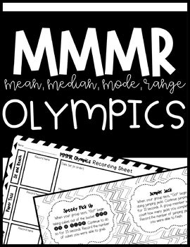 Mmmr Activity Mean Median Mode Range Olympics By Clair Schroepfer